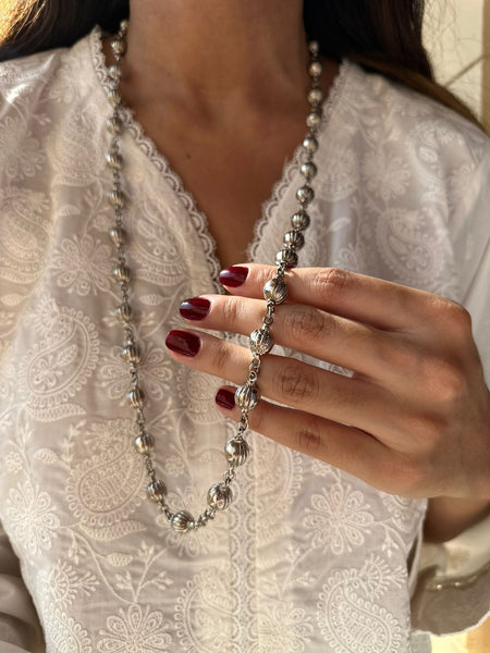 Silver Plated Matar Mala – Ayesha Accessories